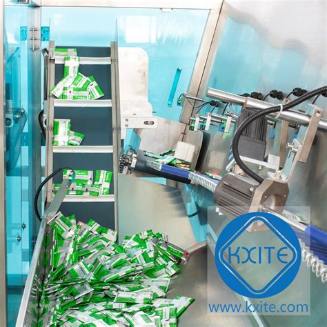 Automatic Sachet Pouch Plastic Bag Stacking Sorting Cartoning Machine