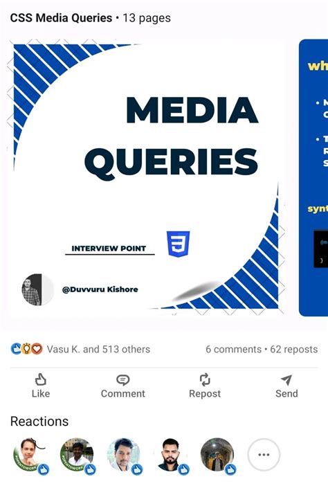 duvvuru kishore on linkedin html css javascript react