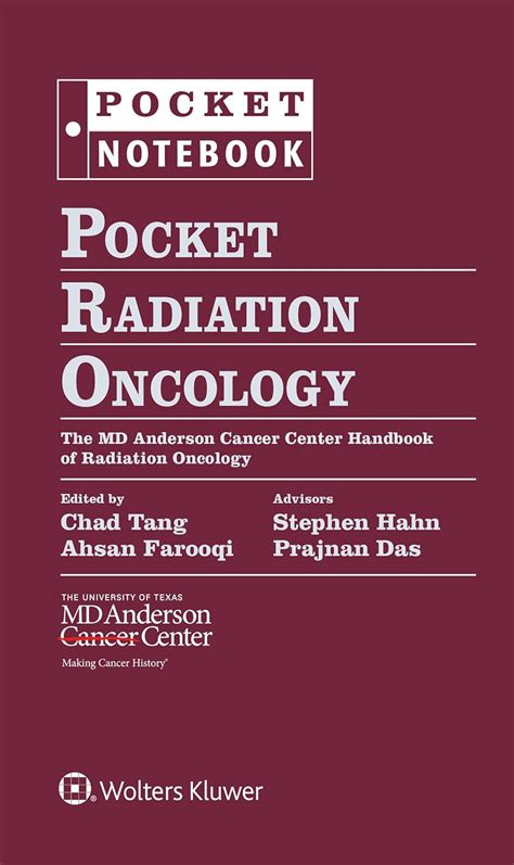 Buy Pocket Radiation Oncology The Md Anderson Cancer Center Handbook