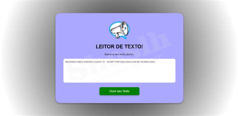 código fonte de leitor de texto feito em html css and javascript