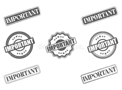 Collection Of Important Rubber Stamps And Seals Stock Vector