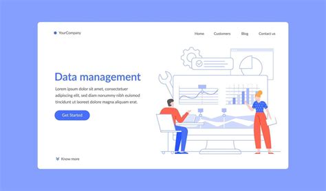 Data Management Analysis Chart Business Landing Page 46419037 Vector