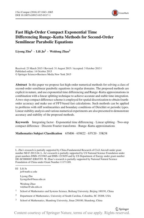 Fast High Order Compact Exponential Time Differencing Rungekutta Methods For Second Order