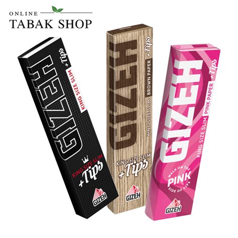 Gizeh Black King Size Slim Tips 1 X 34er Blättchen Online Kaufen