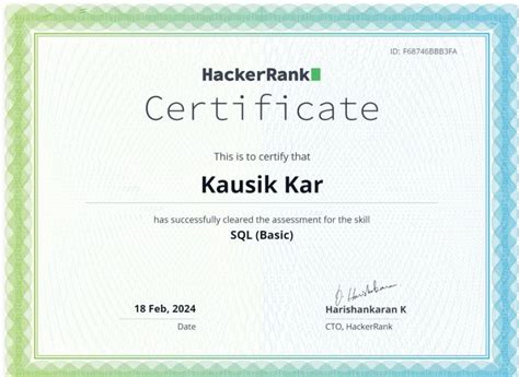 Kausik Kar On Linkedin Im Happy To Share That Ive Obtained A New Certification Sql Basic