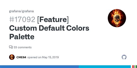 Feature Custom Default Colors Palette · Issue 17092 · Grafana