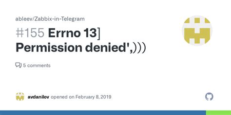 errno 13] permission denied · issue 155 · ableev zabbix in