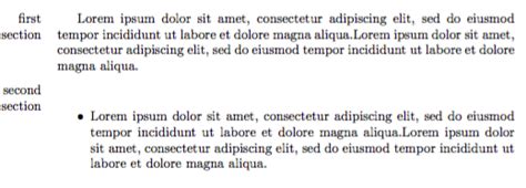 spacing avoiding vertical space before list after section tex