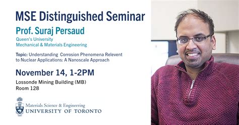 Mse Distinguished Seminar Series Prof Suraj Persaud Department Of