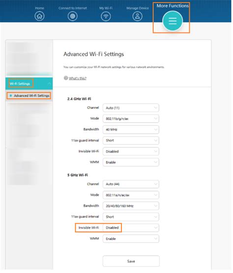 Huawei WiFi AX3 Router Hide SSID Huawei Enterprise Support Community