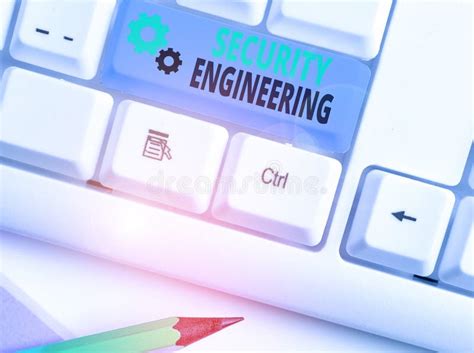 Handwriting Text Writing Security Engineering Concept Meaning Focus On The Security Aspects In