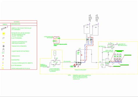 Esquema De Principio Sistema Solar Térmico 441 Mb Bibliocad