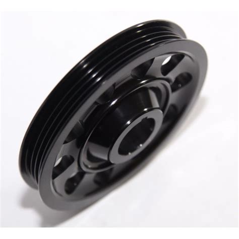 Aluminum Performance Black Crank Pulley For88 00 Civic B16 B18 Single Belt