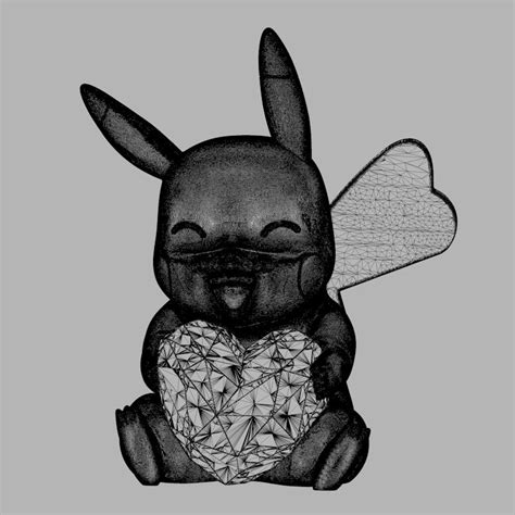Pikachu Love 3d Printing Model Stl