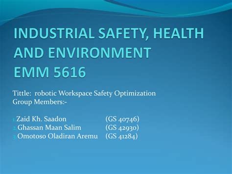 Robot Safety Workcell Ppt