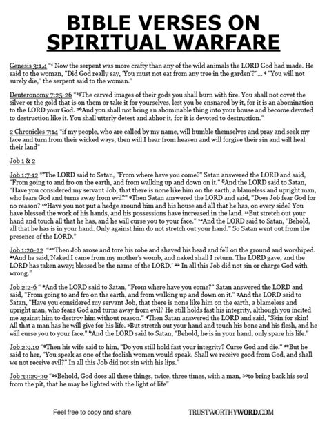 Bible Verses On Spiritual Warfare Pdf Jesus Satan