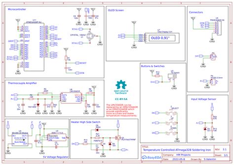 Atmega328 Temperature Controlled Soldering Iron Easyeda Open Source