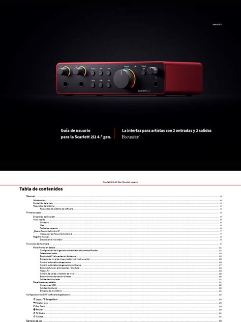Scarlett 2i2 4th Gen User Guide V3 Pdf Es Pdf Mac Os Microsoft Windows