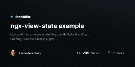 Ngx View State Example Stackblitz