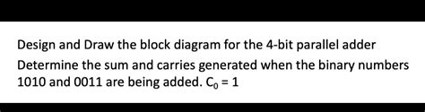 Solved Design And Draw The Block Diagram For The Bit Chegg