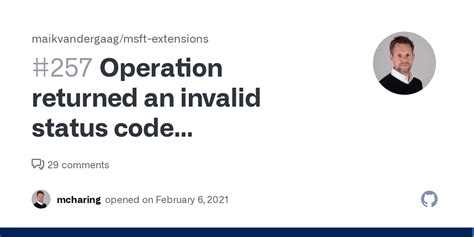 operation returned an invalid status code badrequest · issue 257