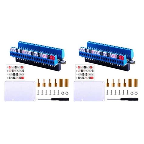 2X Mini Terminal Breakout Board GPIO Expansion Board Breakout Board For Raspberry Pi 4B 3B 3B