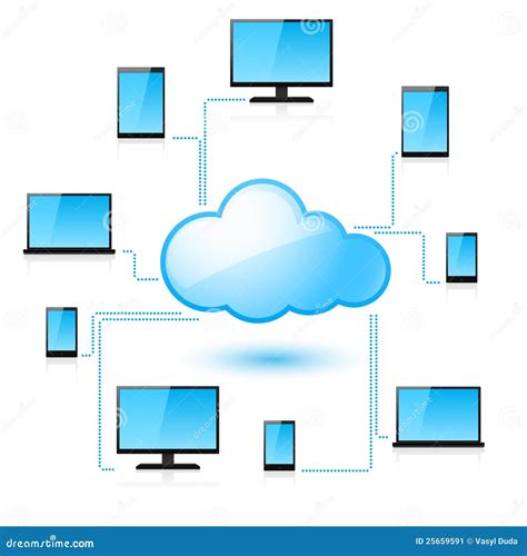 Cloud Computing Stock Vector Illustration Of Computer 25659591