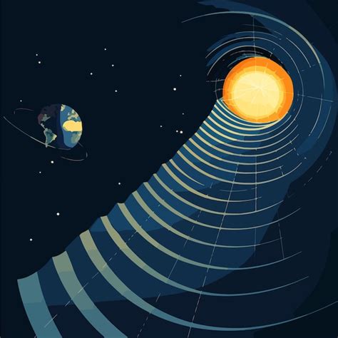 Gravity And General Theory Of Relativity Concept Premium Ai Generated Vector