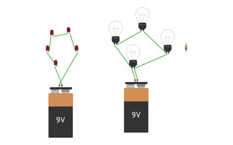 Circuit Design Bulb And Series Circuit Tinkercad