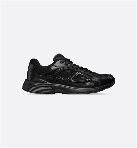 B30 Countdown Sneaker Black Smooth Calfskin And Black Technical Mesh Dior