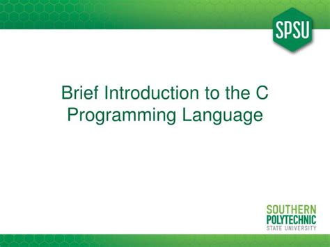 ppt brief introduction to the c programming language powerpoint