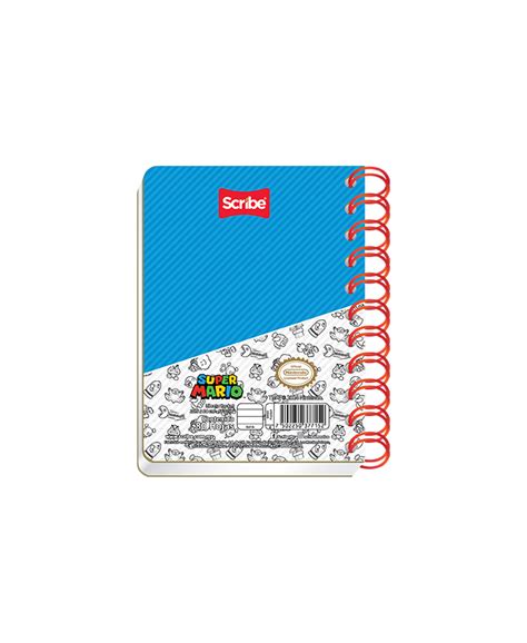 Cuaderno De Raya Mario Bros® Pocket Espiral Doble 80 Hojas Scribe
