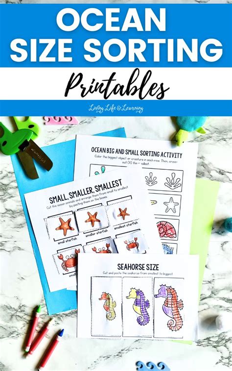 Ocean Size Sorting Printables