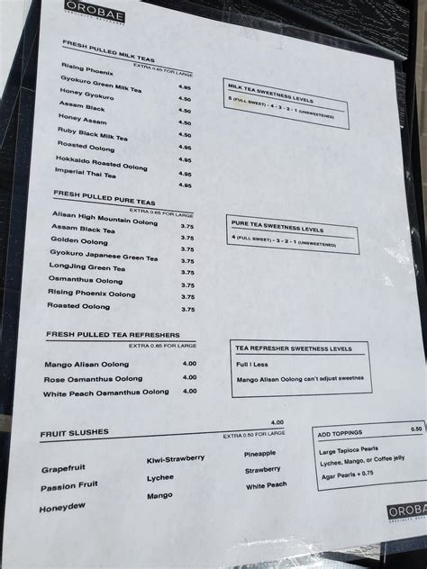 Menu At Orobae Restaurant Irvine