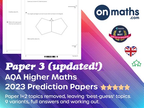 [post Paper 2] Maths Gcse 2023 Aqa Paper 3 Higher Predicted Paper