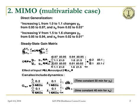 Ppt Multivariable Systems And Distillation Control Rga Analysis Course Powerpoint Presentation