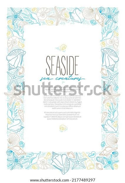 Square Frame Border Line Art Tropical 库存插图 2177489297 Shutterstock