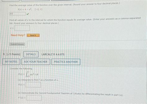 Solved Fx4−x2 −22 Find All Values Of X In The Interval