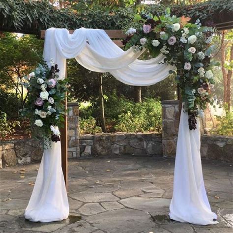 Mokohouse White Wedding Arch Draping Fabric 3 Panels 275 X 183ft