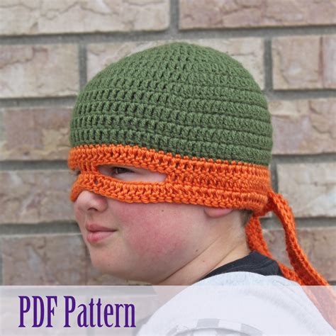 Crochet Pattern Tmnt Inspired Hat Etsy