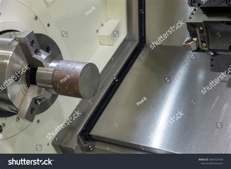 Cnc Lathe Machine Chucking Raw Material Stock Photo Shutterstock