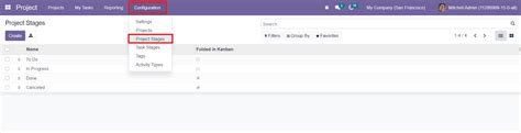 Odoo Project Stages Odoo V Community Edition Book