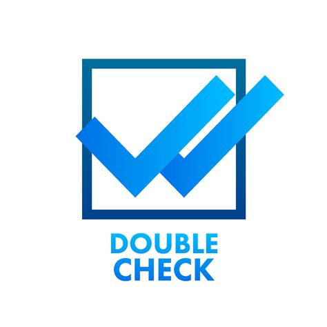 Double Check Great Design For Any Purposes Vector Logo Illustration