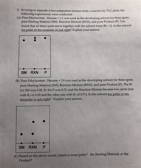 Solved X In Trying To Separate A Two Component Mixture From