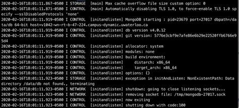 Database Mongod Command Creating Error When Entered Into Command Line