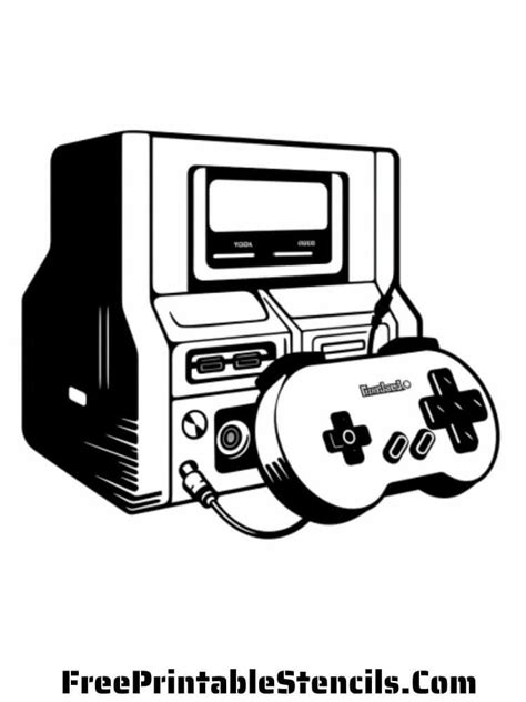 Free Printable Retro Arcade Stencils And Silhouettes Free Printable