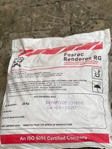 Fosroc Renderoc Rg Packaging Size 25 Kg Powder At Best Price In Agra