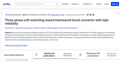 Three‐phase Soft‐switching‐based Interleaved Boost Converter With High Reliability