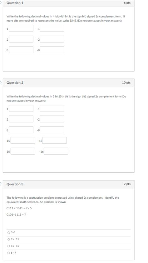 solved write the following decimal values in 4 bit 4th bit