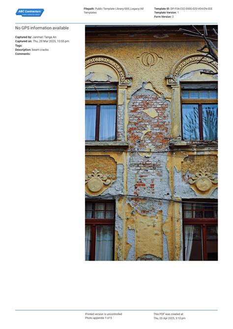 Structural Integrity Report Template Pdf Form And Details